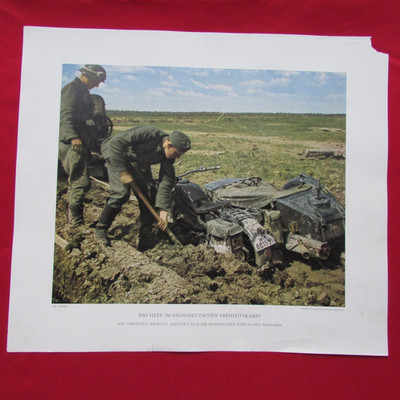 Rare Original WW2 German Army Poster: Soldiers are DIGGING OUT The ...