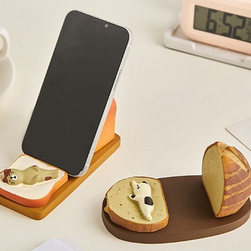 Funny Cartoon Cat Phone Holder INS Decor Resin Smartphone Book Stand ...