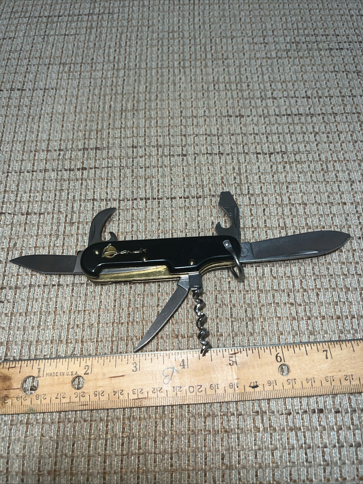 RARE VINTAGE Remington UMC USA Bandit-Black-6 Blade SlipJoint Folding ...