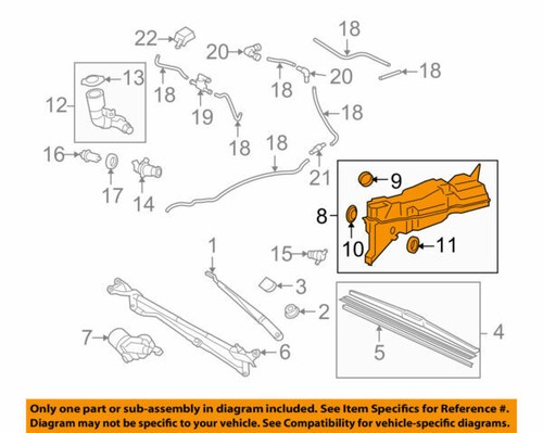 85355-60180 Toyota Jar assy, windshield washer 8535560180, New Genuine ...