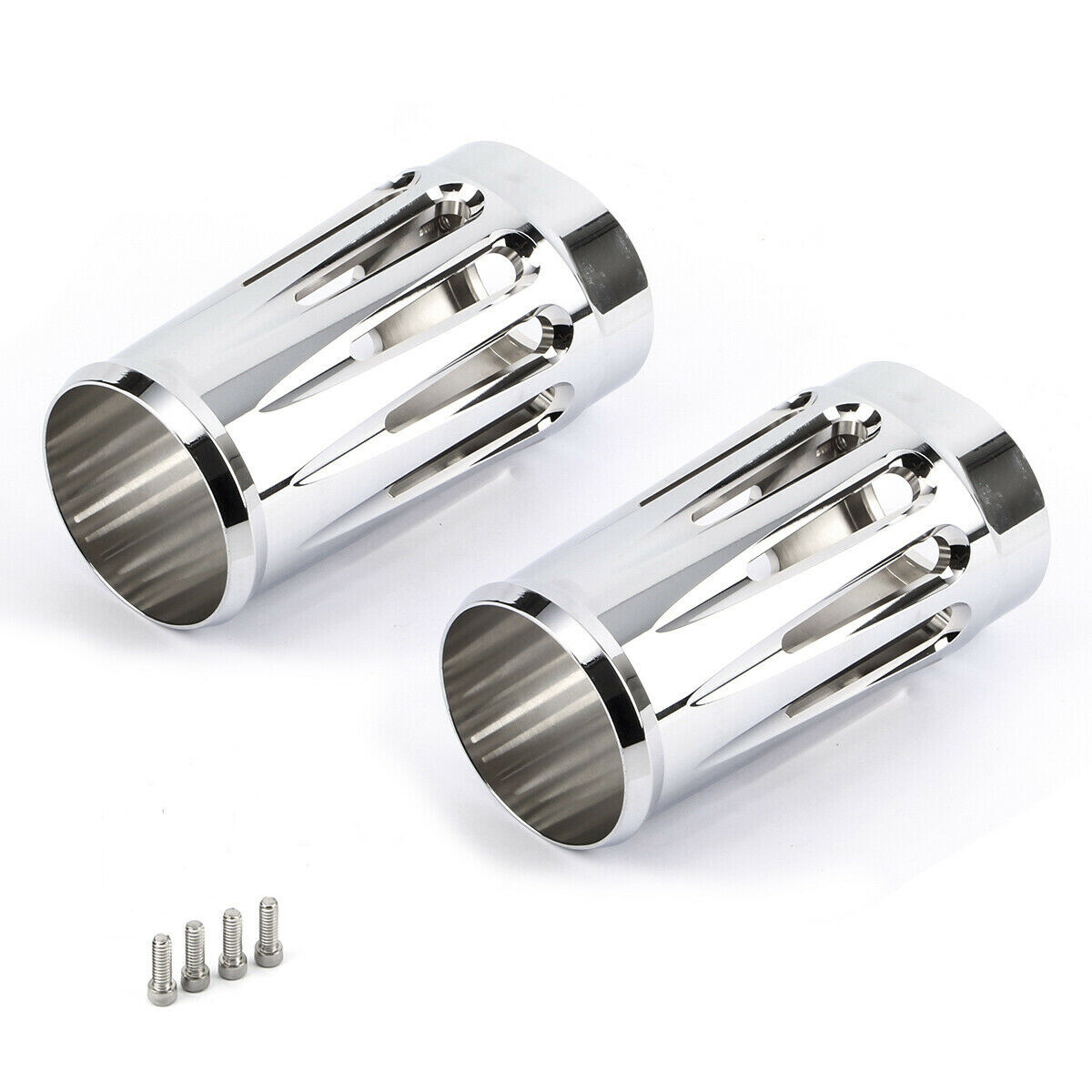 2X Fork Boot Slider Cover Cow Bell For Harley Electra Glide Ultra ...