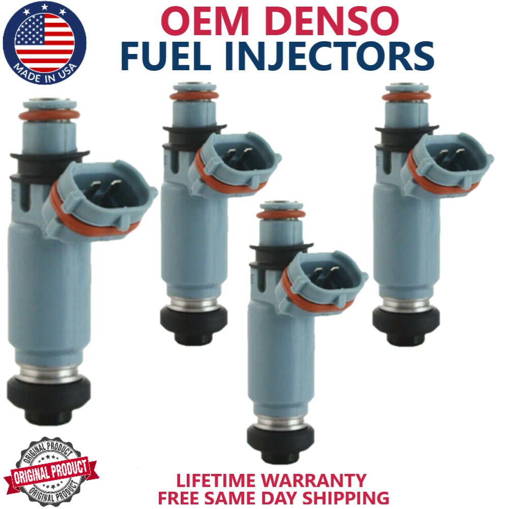 x4 NEW OEM DENSO Fuel Injectors For 2002-05 Subaru Impreza 2.0L H4 ...
