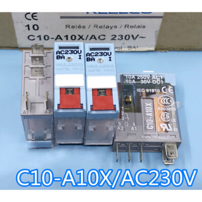 2PCS RELECO C10-A10X AC230V Power Relay 230VAC 5Pin 10A 250VAC | eBay