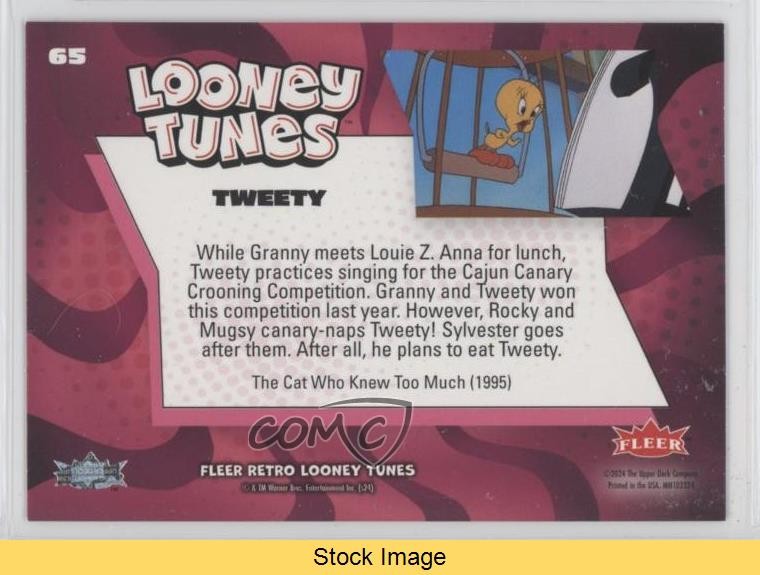 2024 Fleer Retro Looney Tunes Red Glitter Tweety Bird Tweety #65 READ ...