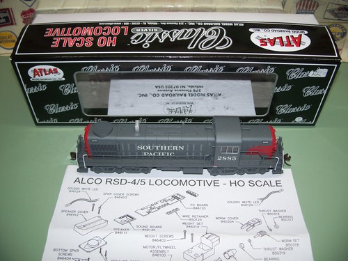 HO SCALE ATLAS CLASSIC SOUTHERN PACIFIC ALCO RSD-5 LOCOMOTIVE #2885 DCC ...