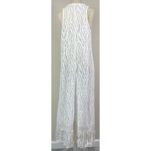 Zara Crochet Knit Beige Maxi Beach Cover Up Women's M | eBay