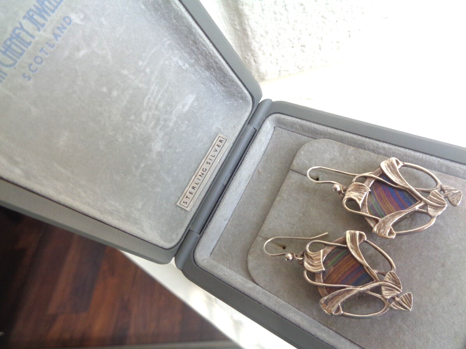 Scottish Silver Art Nouveau Earrings - Pat Cheney / John Ditchfield ...