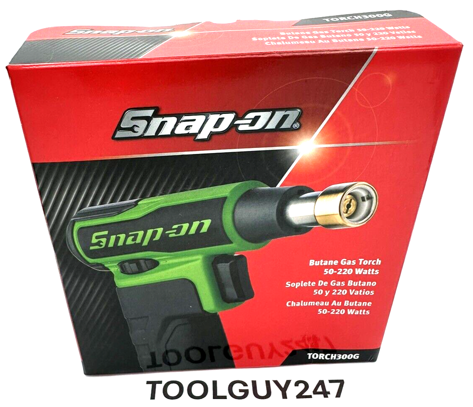 SNAP ON TOOLS GREEN BUTANE GAS TORCH TORCH300 TORCH300G HEATGUN NEW IN ...