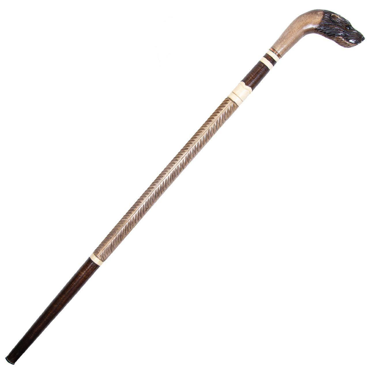 Otter Canes Walking Cane Handle Carved Vintage Handmade Wooden Support ...