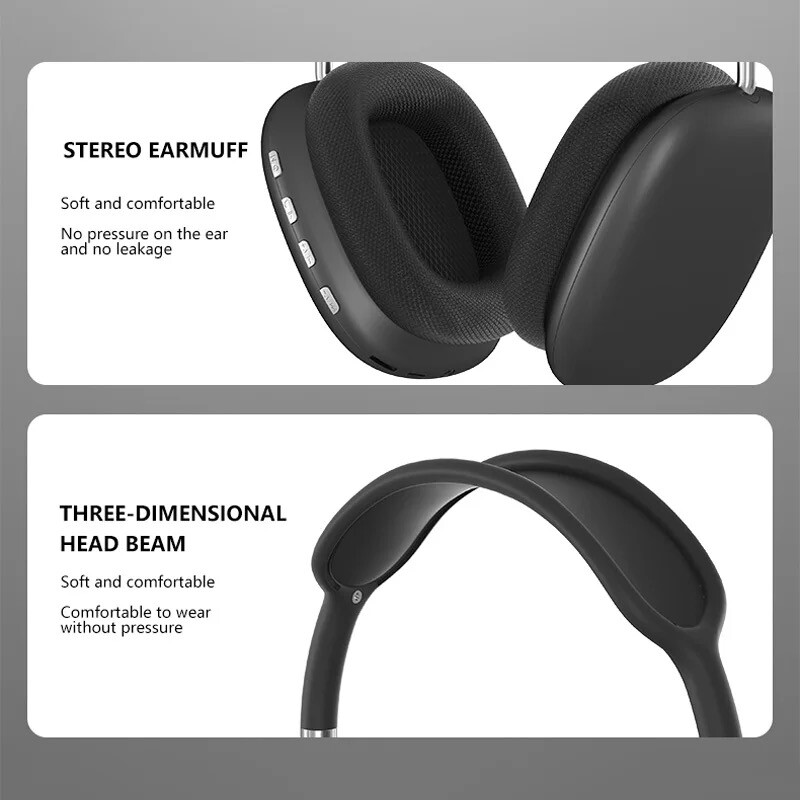 New P9 pro Max Wireless Headphones Mic Stereo Sound Max Sport ...