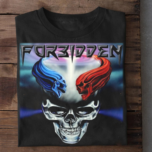 Forbidden Band Vintage Logo Short Sleeve Black All Size Tee Shirt AC906 ...