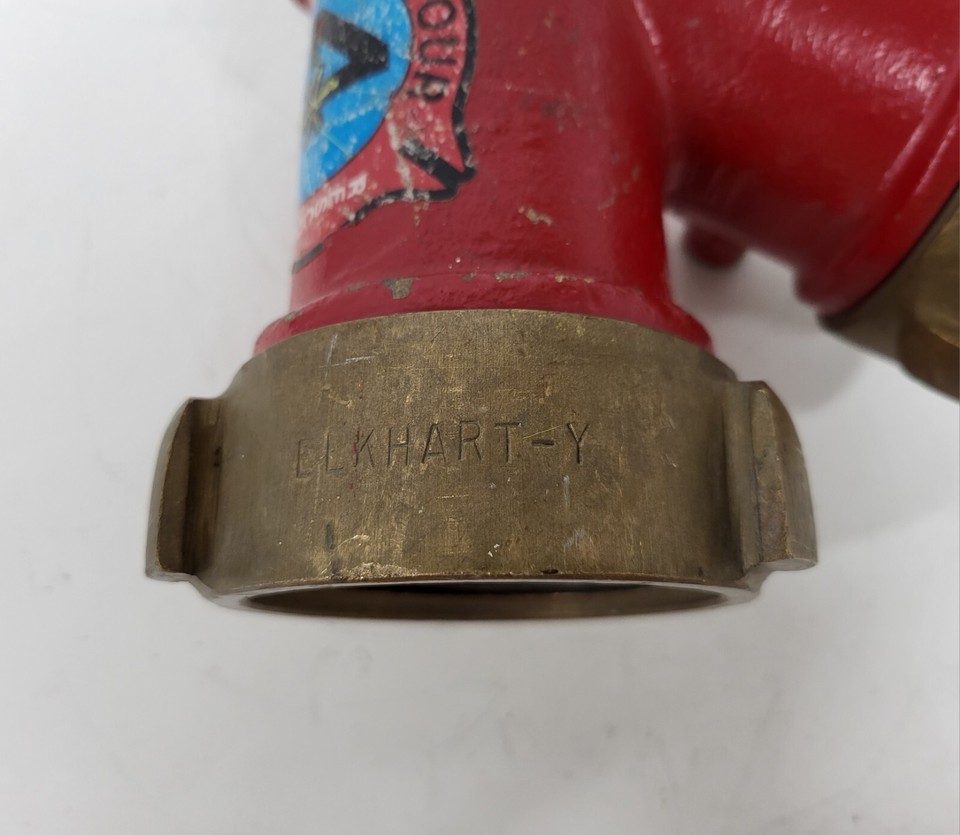 Vintage Brass Elkhart Fire Hydrant Splitter 2.5" | eBay