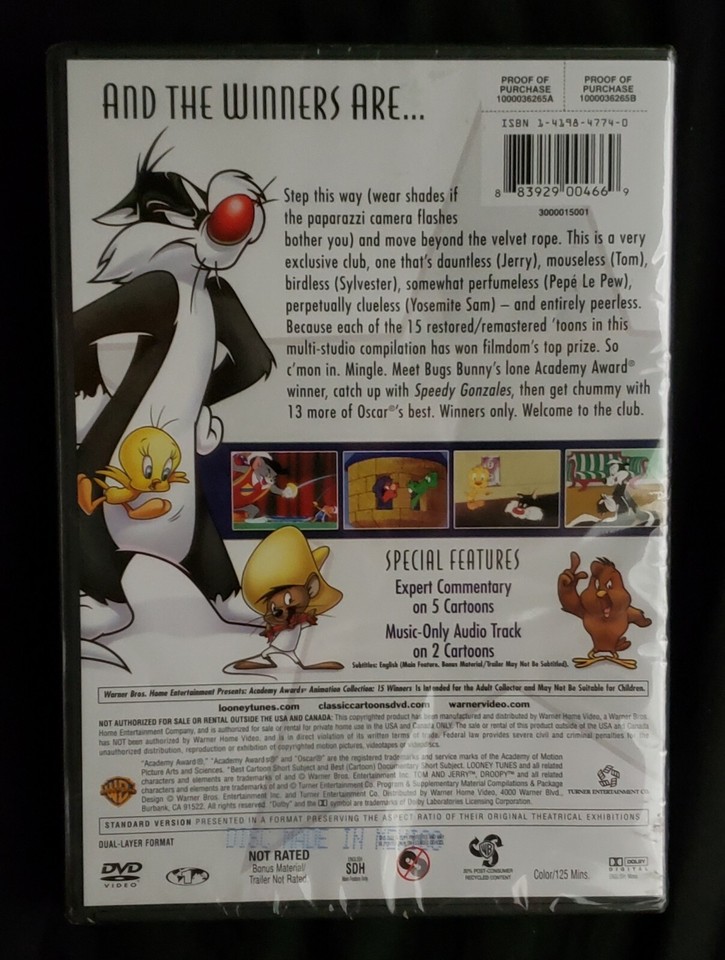 Warner Bros. Home Entertainment Academy Awards Animation Collection ...