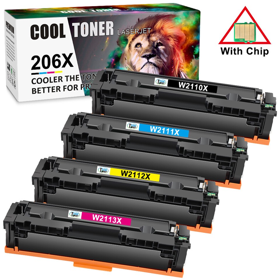 W2110A For HP 206A 206X Toner W2110X Laserjet Pro MFP M283cdw M283fdw ...