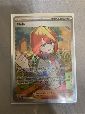 Pokémon TCG Prismatic Evolutions Mela Full Art Trainer Ultra Rare Card ...