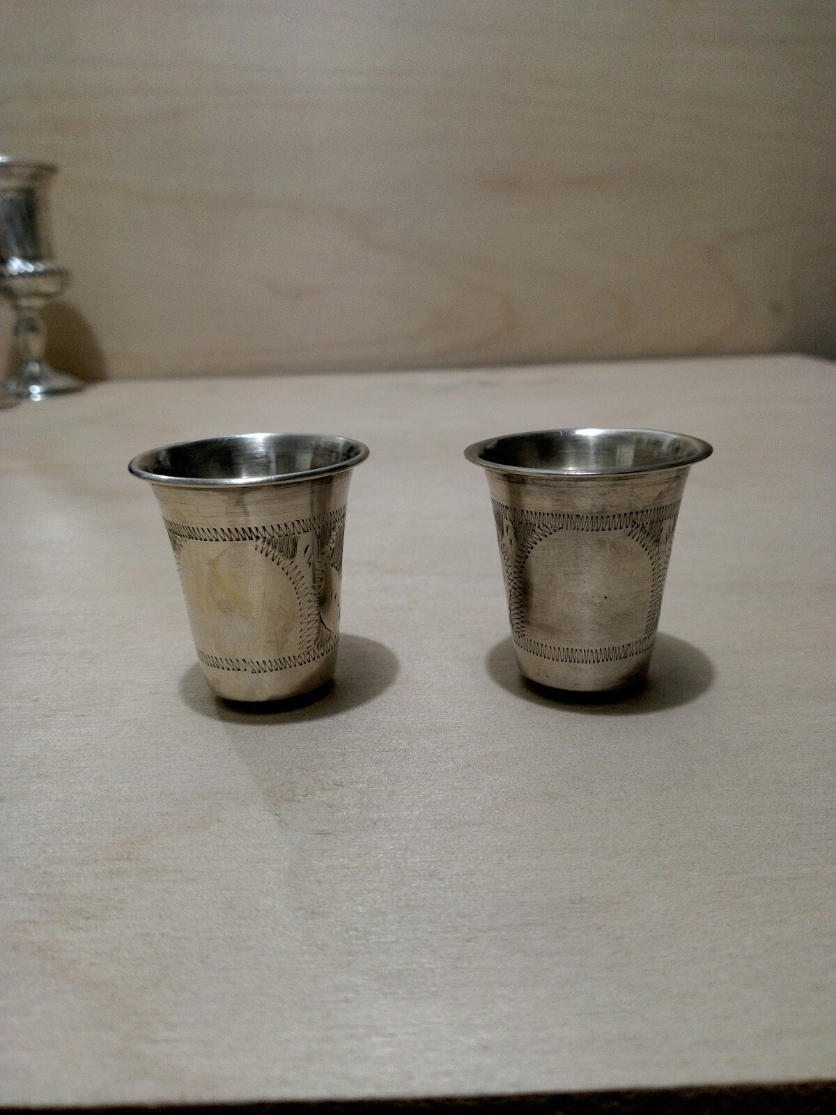 Rare Set of 2 Silver Shot Cups, By John Rose Co. | eBay