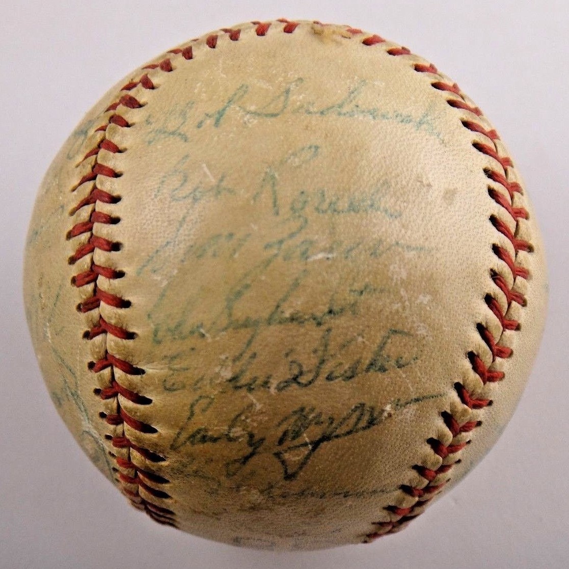 1962 White Sox Team Signed Baseball Fox Lopez Wynn 27 Signatures Full ...