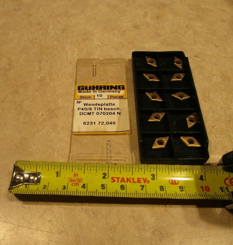 GUHRING DCMT 070204 N, CARBIDE INSERTS, 10 PCS, 6231 72040, G0232 | eBay