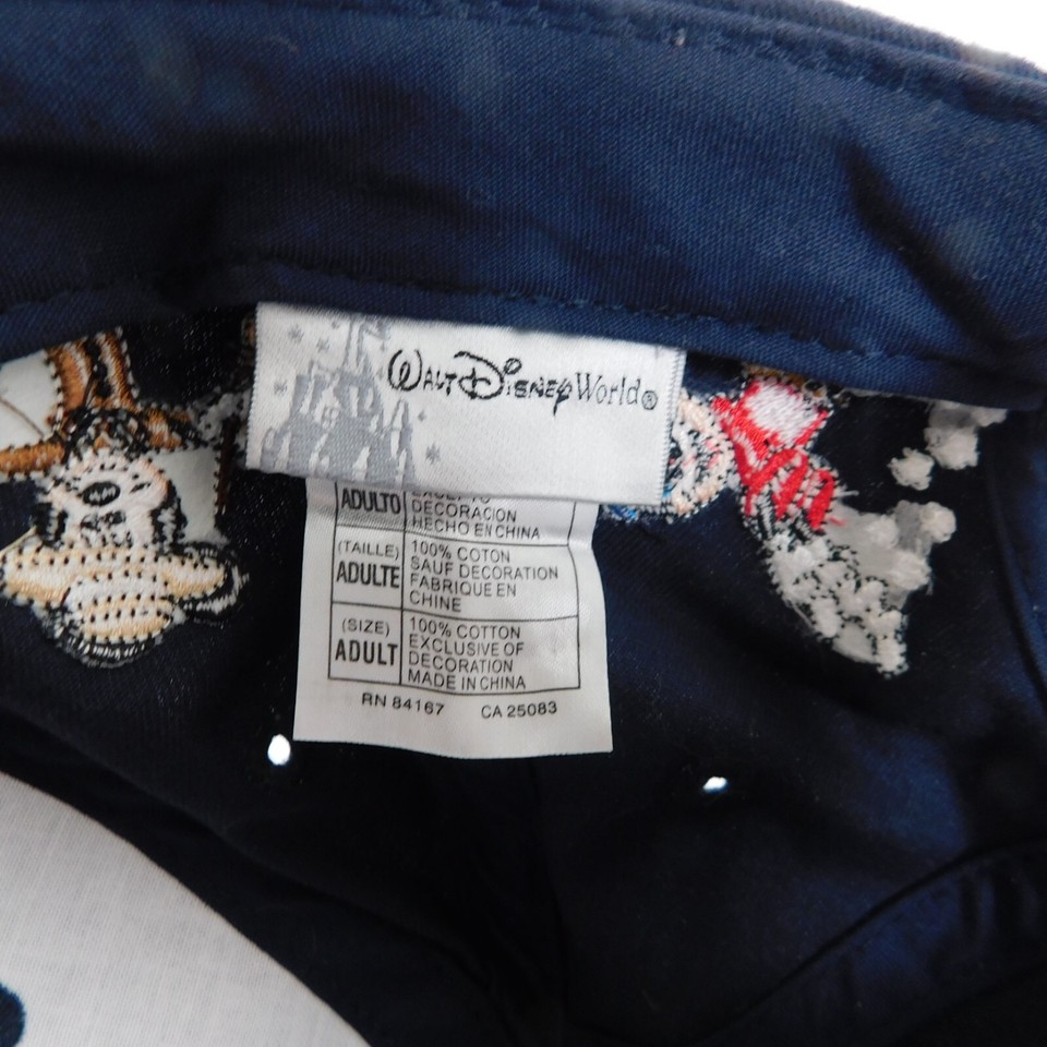 Walt Disney World Hat Unisex Blue Baseball Cap Cotton Embroidered ...