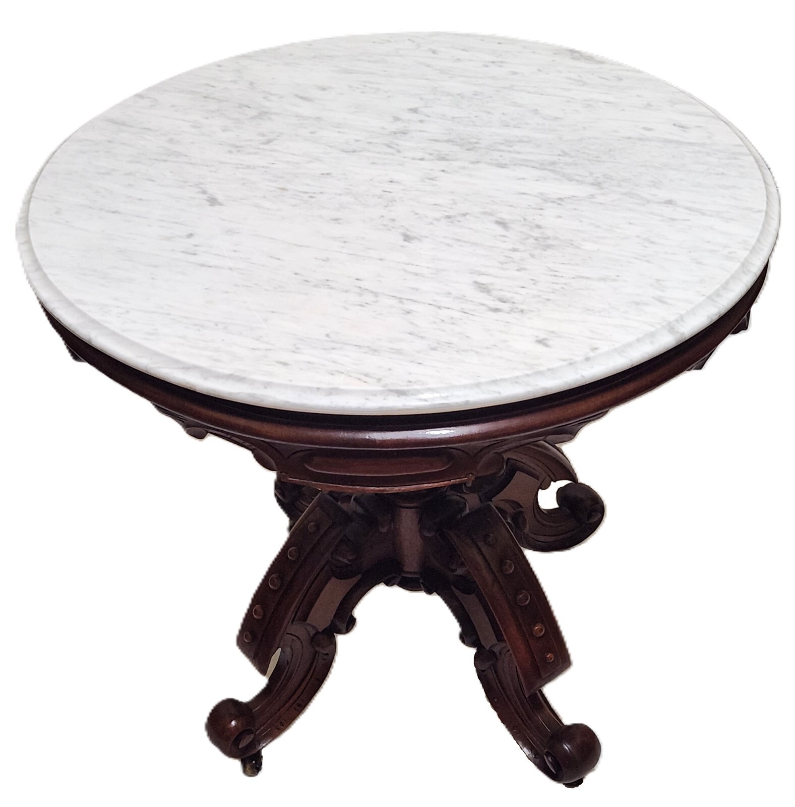 Center Parlor TABLE, Thomas Brooks, Renaissance Victorian, Marble ...