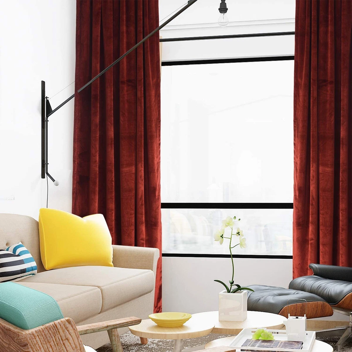 Dark Red Living Room Curtains | Cabinets Matttroy
