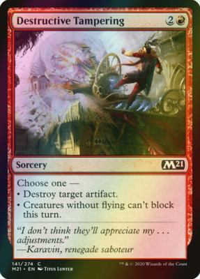 MTG Destructive Tampering Foil ** Core Set 2021 ** English (NM) | eBay