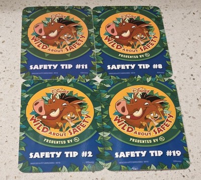 Disney Pumbaa Safety Tip Cards Walt Disney World Wildlife Collection | eBay