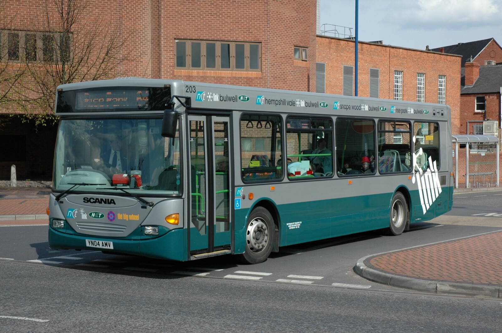 Nottingham City Transport Scania Omnitown 203 6x4 Quality Bus Photo c ...