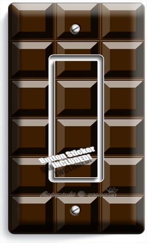 DARK CHOCOLATE BAR CUBES THEME LIGHT SWITCH OUTLET WALL PLATE KITCHEN ...