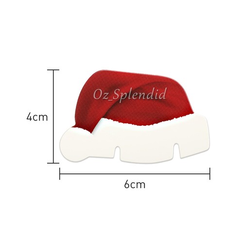 10pcs Xmas Hats Champagne Wine Glass Caps Christmas Holiday Party ...