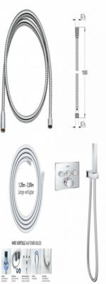 GROHE 28143000 Relexa Longlife Metallic Hose, 59 Inch, StarLight Chrome ...