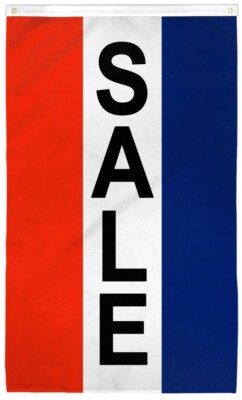 Sale 3x5ft RWB Vertical Poly Flag for Retail Store Business Sale ...