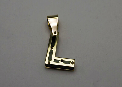 14K Gold Initial Letter L Pendant Charm, Initial Pendant Necklace - YC ...