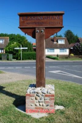 PHOTO THE VILLAGE SIGN FOR LESSINGHAM & HAMPSTEAD WITH ECCLES ...