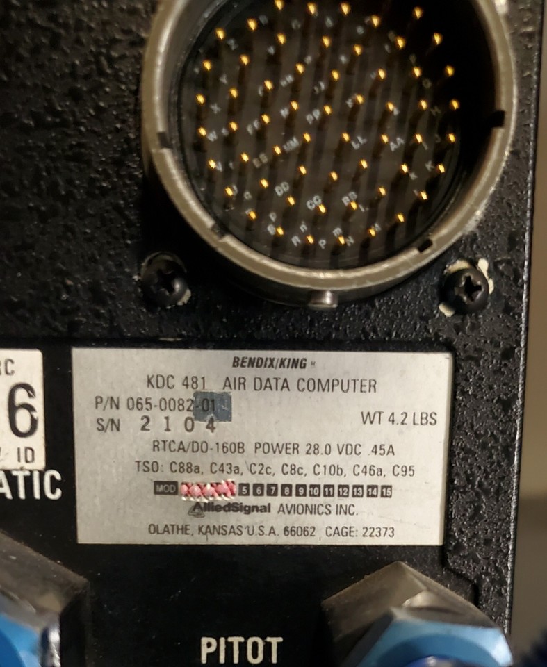 BENDIX/KING KDC-481 Air Data Computer P/N 065-0082-01 (AR) | eBay