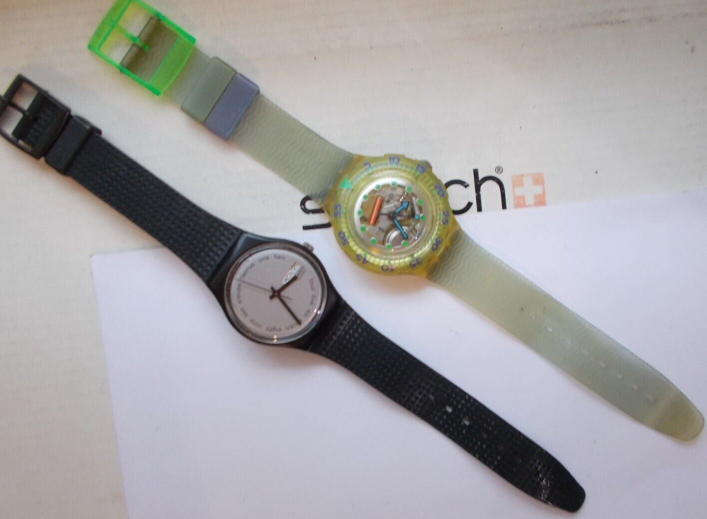 Lot of 2 Swatch-Watches Std Gent & Scuba EXCELLENT Vintage L@@K WOW | eBay