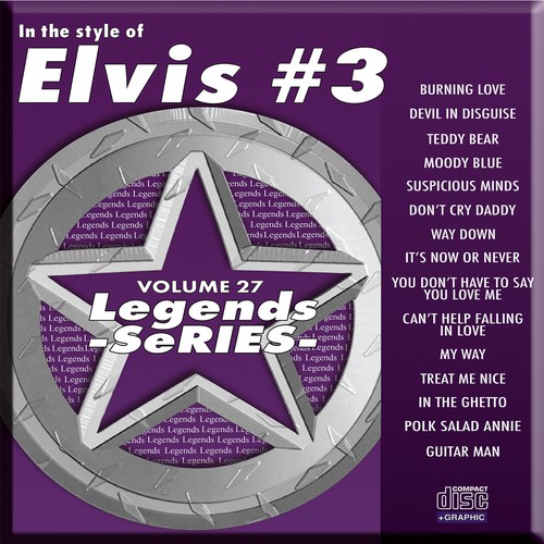 ELVIS #3 LEGENDS SERIES VOL-27 KARAOKE CD+G 15 HITS NEW IN PLASTIC w ...