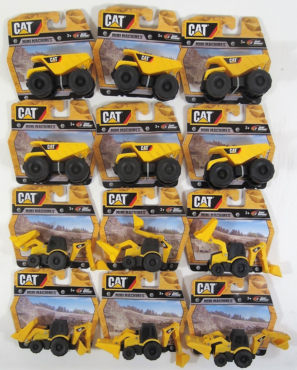 Lot of 12 CAT Mini Machines Caterpillar 6x Dump Truck & 6x Backhoe ...