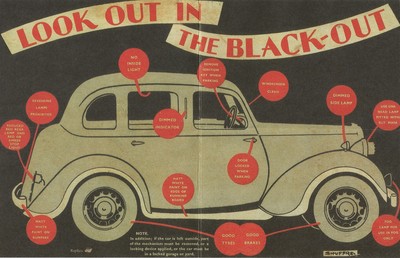Look Out In The Blackout Poster The Blitz World War II 1939-1945 Home ...