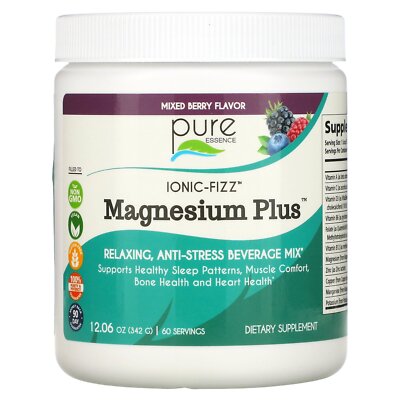 Pure Essence Ionic-Fizz Magnesium Plus Mixed Berry 12 06 oz 342 g Dairy ...