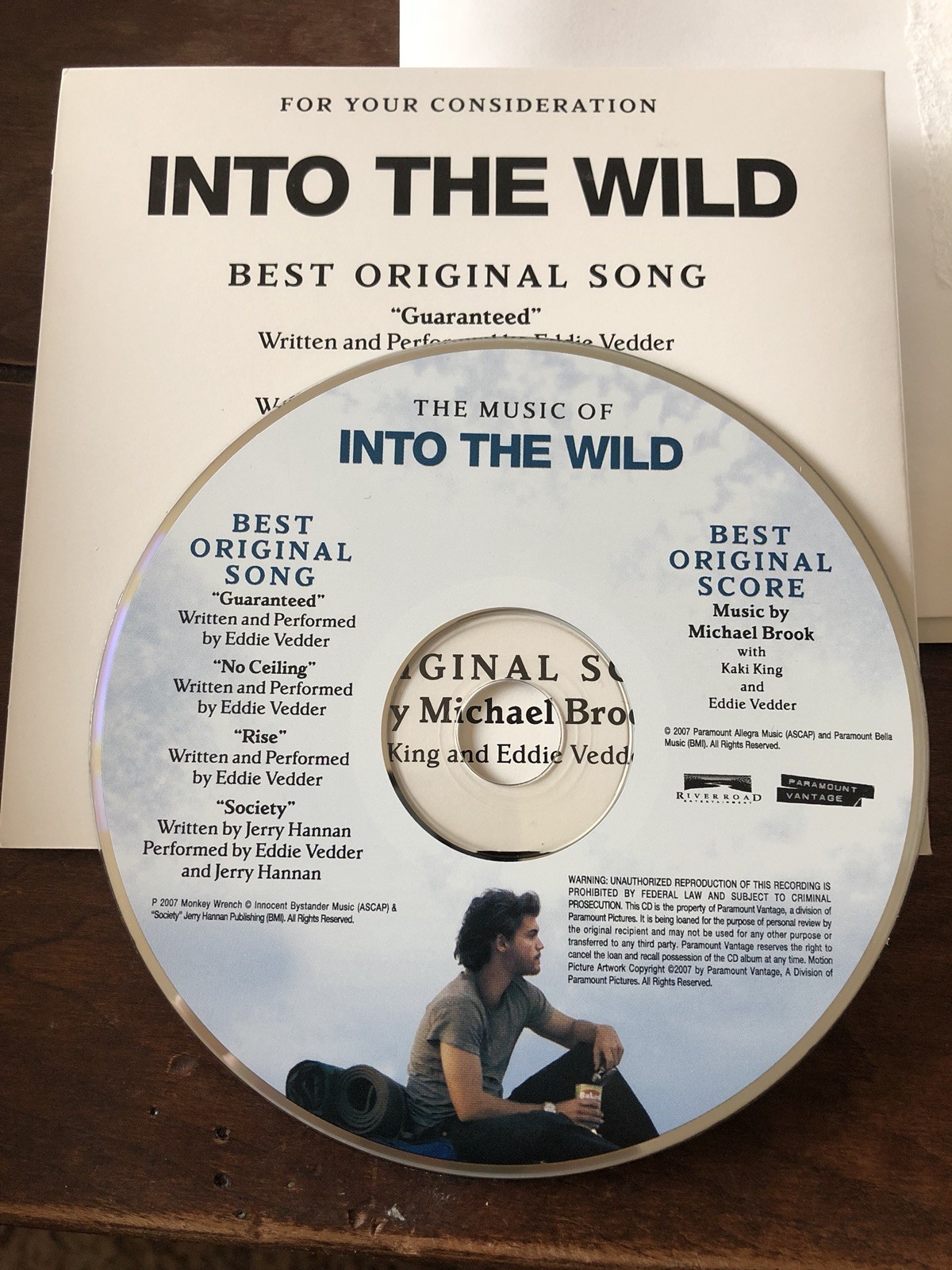 EDDIE VEDDER PROMO CD - Into the Wild (Pearl Jam PJ) CD VERY RARE | eBay