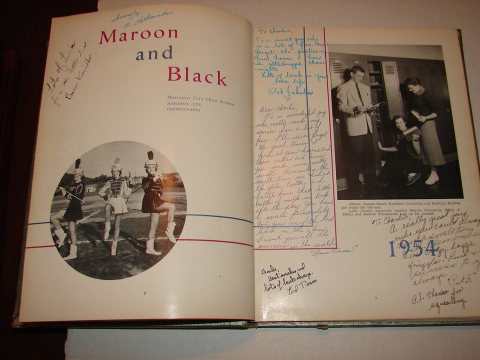 1954 MAROON & BLACK High School Yearbook Mahanoy City, Pa | eBay