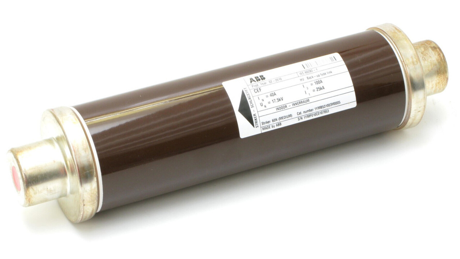 ABB CEF Indoor Current Transformer Fuse, 17.5kV, 40 Amp ...