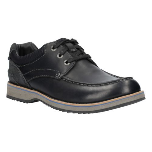 A8 Clarks Mens Mahale Edge Black Leather Rugged Comfy Shoes, UK 7.5, 8. ...