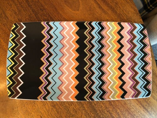 New MISSONI For Target Multi-Color Zig Zag Chevron Stoneware Platter ...