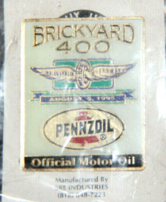Pennzoil Lapel pin Brickyard 400 1995 Indianapolis Motor Speedway New ...