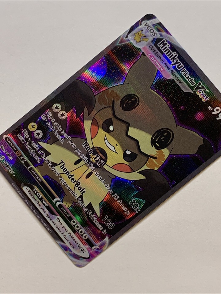 Pikachu Cosplay Mimikyu Pokémon Custom ACG Card Holo Foil Anime Hero ...