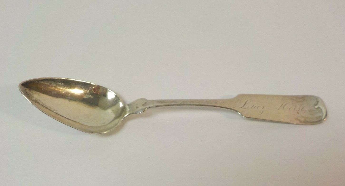 N. MATSON Pure Coin Silver Spoon Engraved Lucy Norse, c. 1867-1887 | eBay