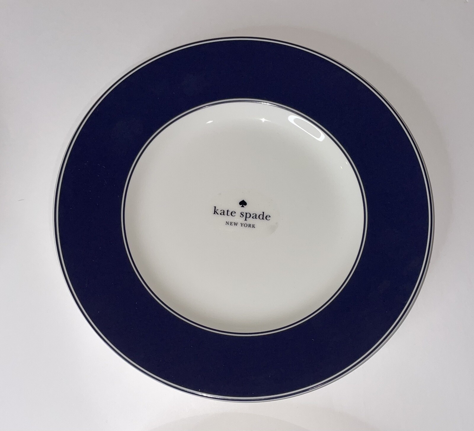 Kate Spade Lenox Nag’s Head NAVY Blue White 9.5" Accent Luncheon Plates ...