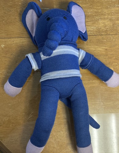 Dan Dee Collectors Choice 18” Blue Sock Knit Soft Plush Stuffed Animal ...